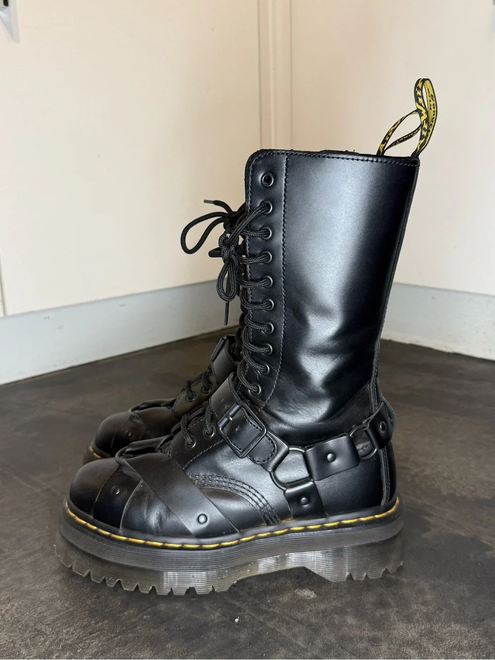 Dr. Martens | Shoes | Dr Martens Black 914 Harness Platform Boots ...